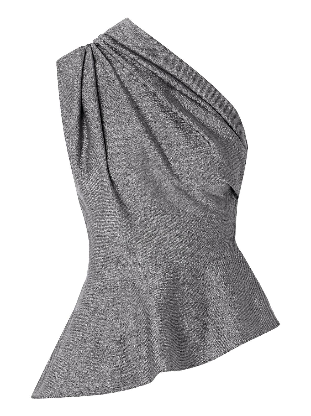 KHAITE Aimee Asymmetric One-Shoulder Lurex Top