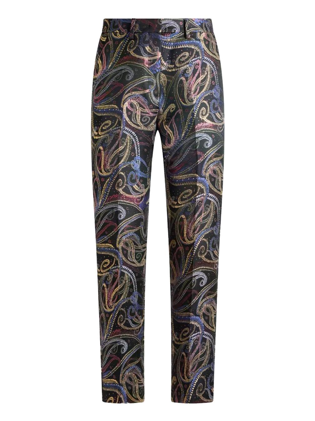 ETRO Pressed Crease Paisley-Motif Trousers