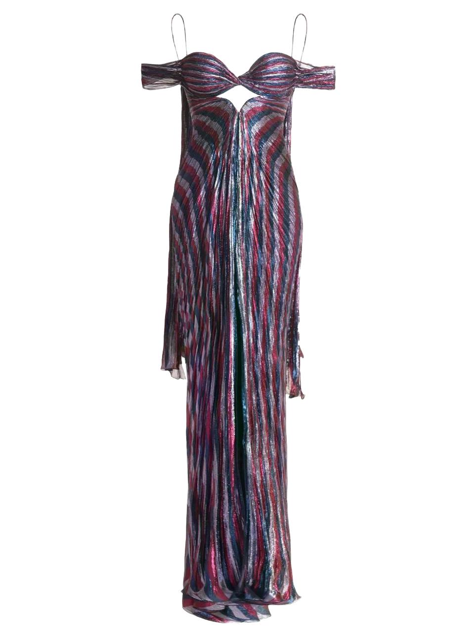 MARIA LUCIA HOHAN Sidonie Pleated Lace-Up Gown