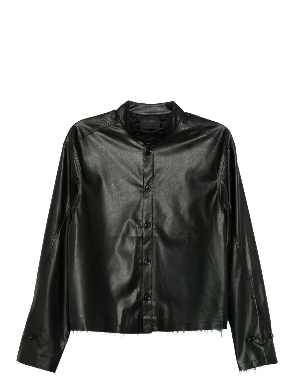 BALMAIN Balmain Cropped Belted Leather Biker Jacket