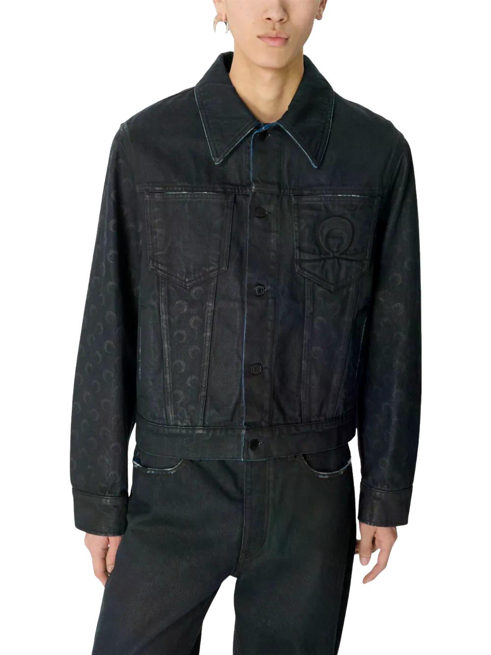 MARINE SERRE Marine Serre Moon Waxed Denim Jacket
