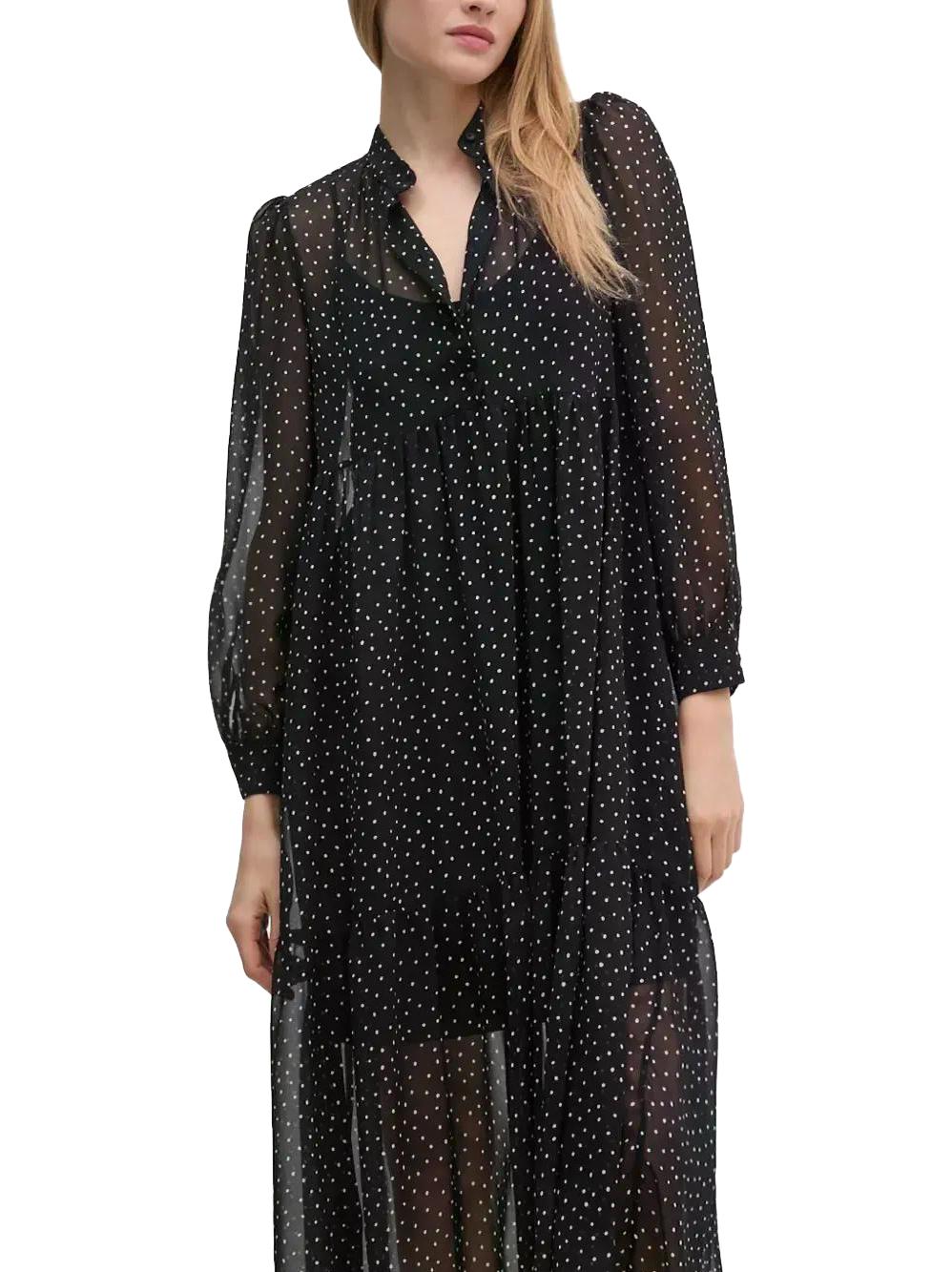 SISLEY Polka-Dot Midi Dress