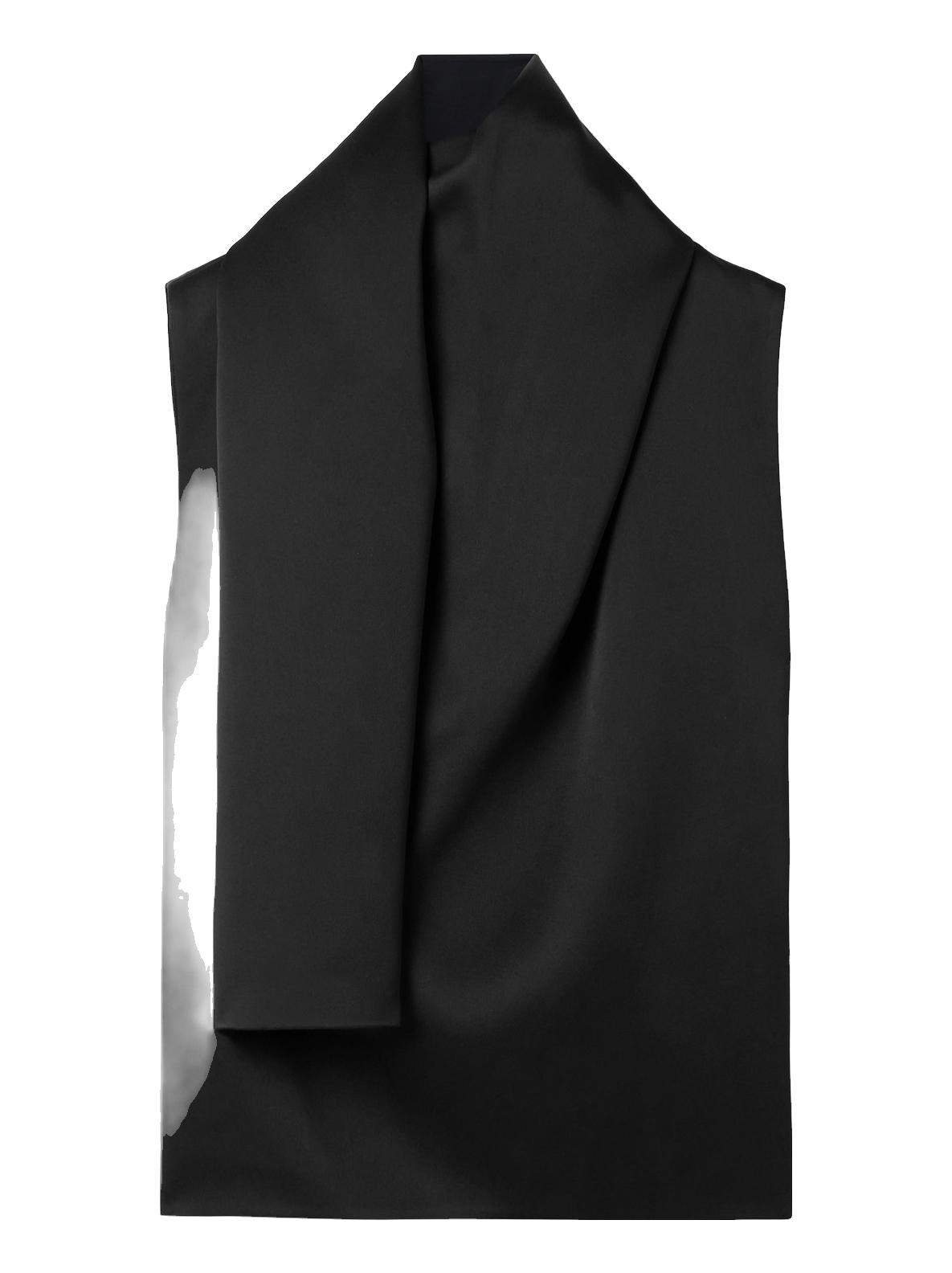 KHAITE Loe Draped Satin-Crepe Blouse