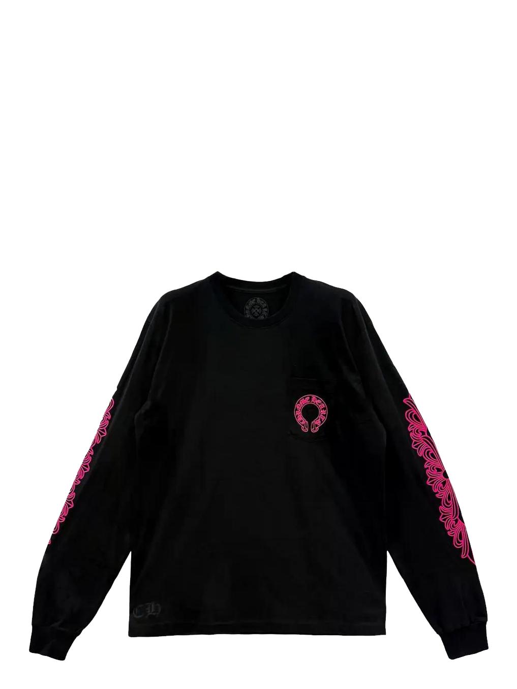 Chrome Hearts Horseshoe-Print Long-Sleeve Top - Black | Editorialist