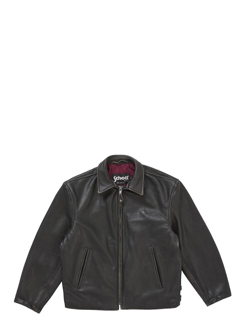Supreme X Schott The Crow Perfecto Leather Jacket - Black