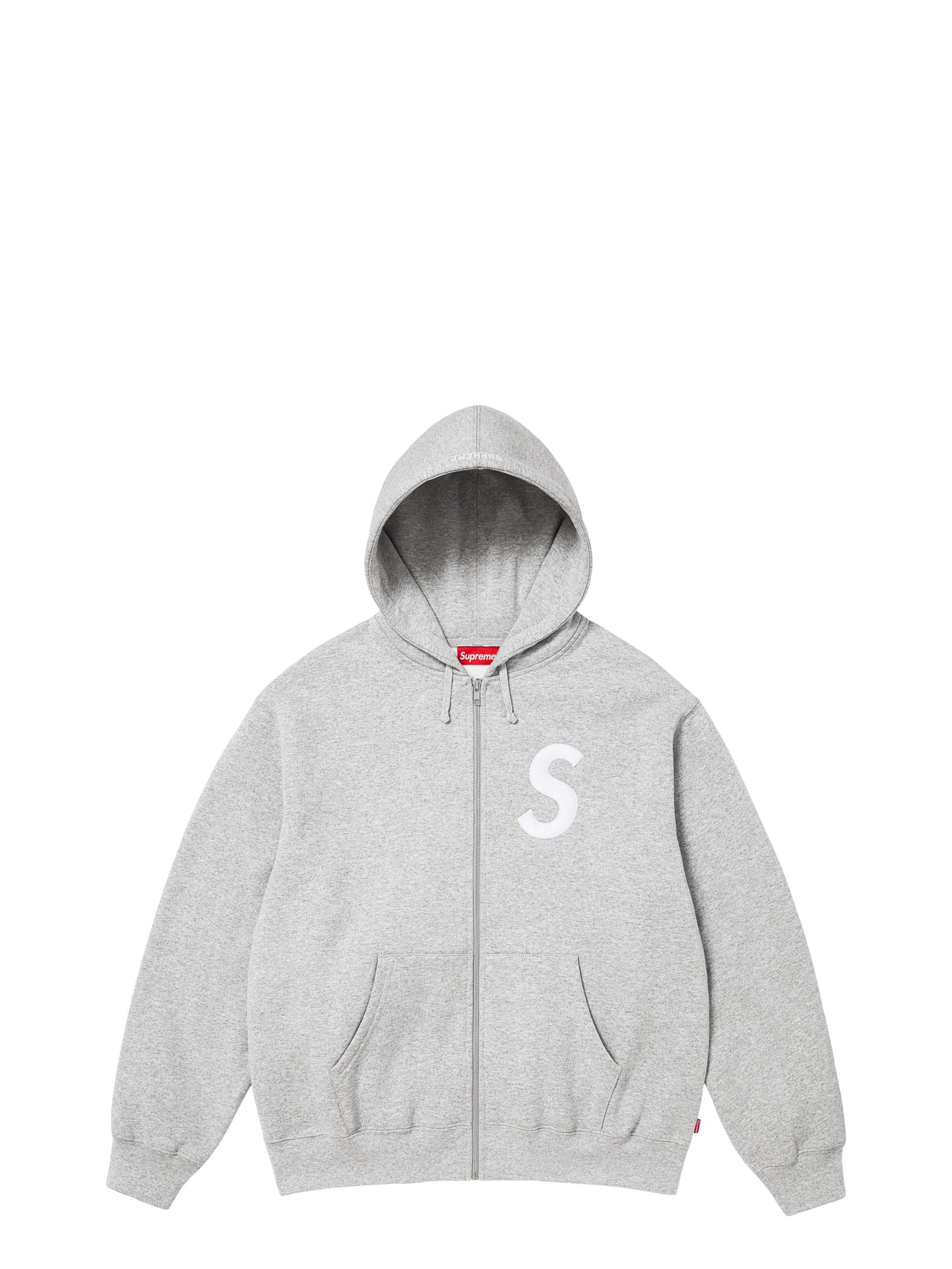 Supreme S Logo Zip Up Hooded Sweatshirt - Red | Editorialist