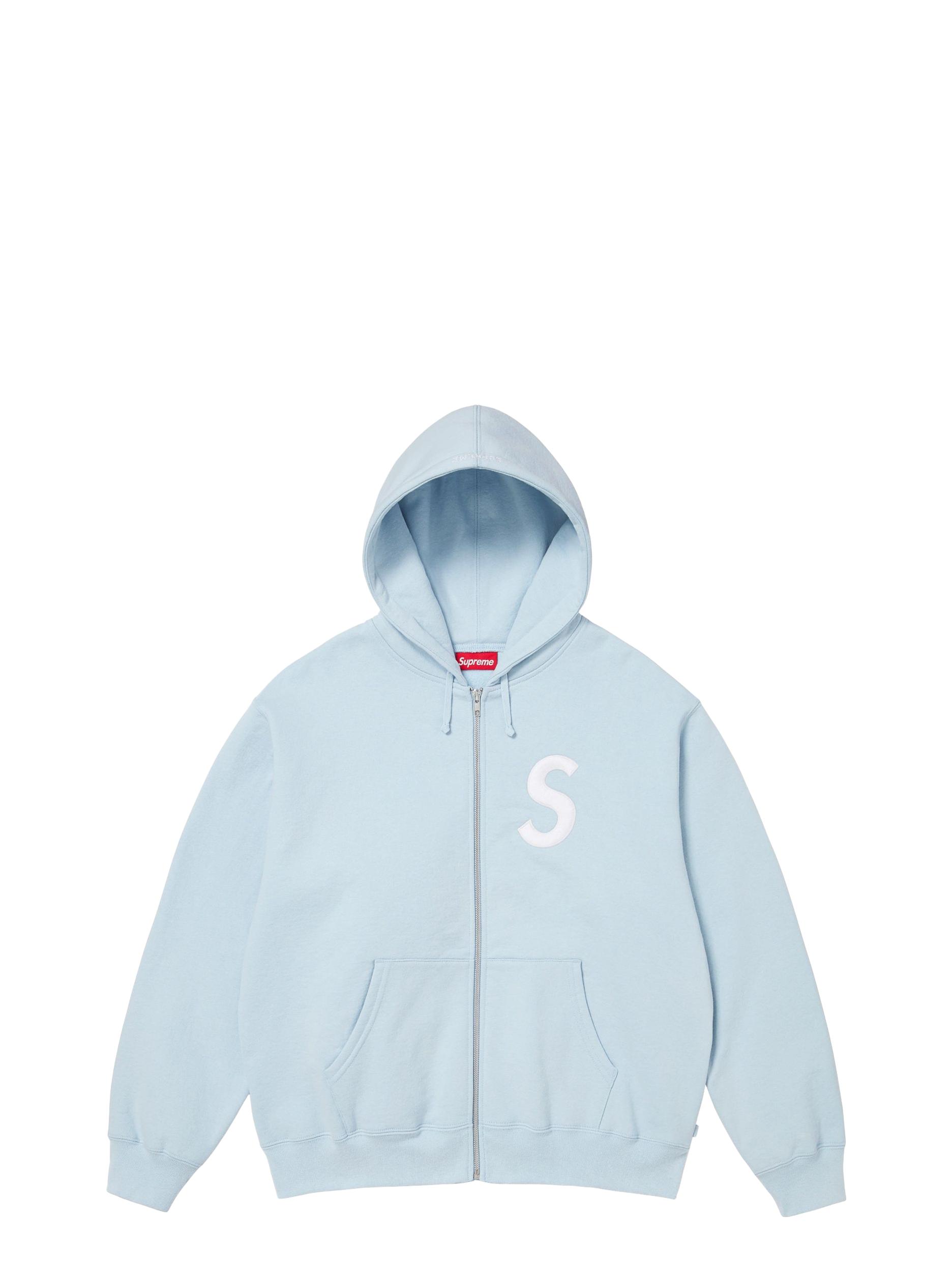 Supreme S Logo Zip Up Hooded Sweatshirt - Red | Editorialist