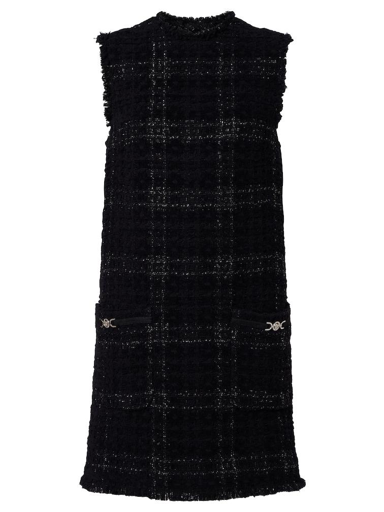 VERSACE Versace Medusa '95 Cotton-Blend Tweed Mini Dress