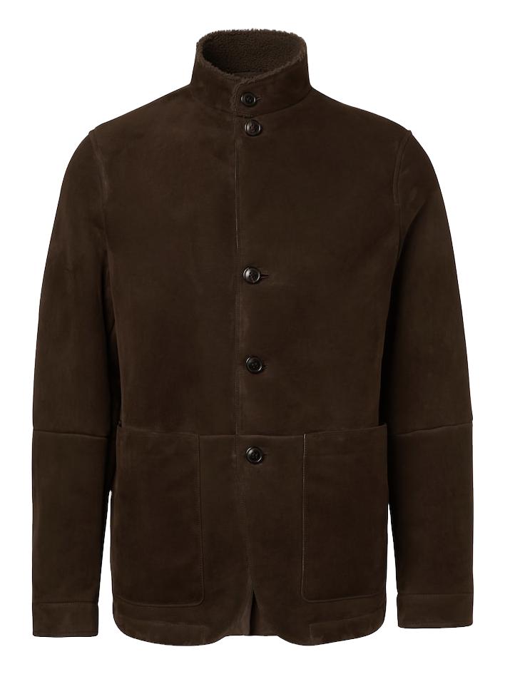 ZEGNA il conte shearling-trimmed suede jacket
