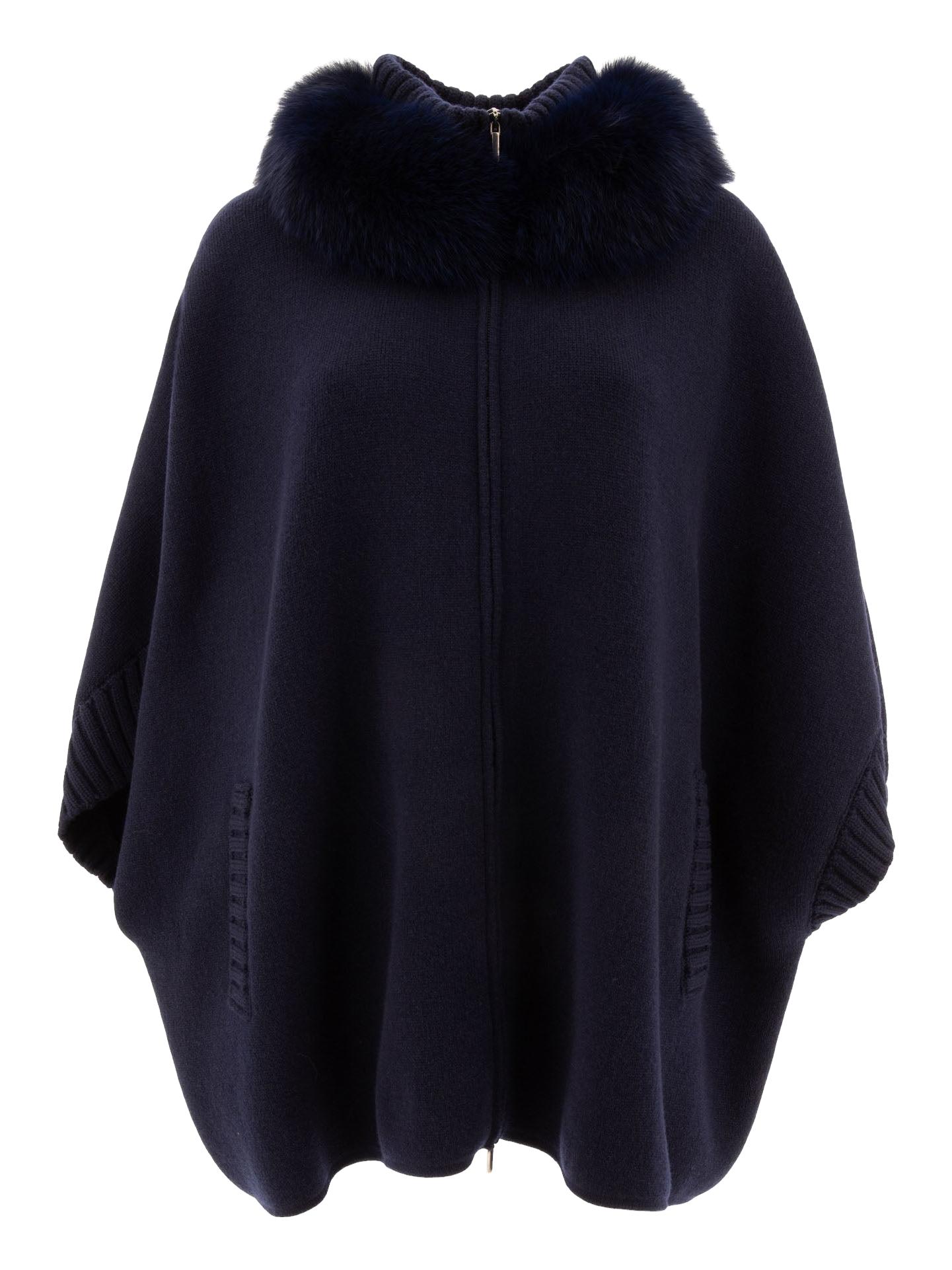 TWINSET TWINSET Wool Poncho with Synthetic Fur