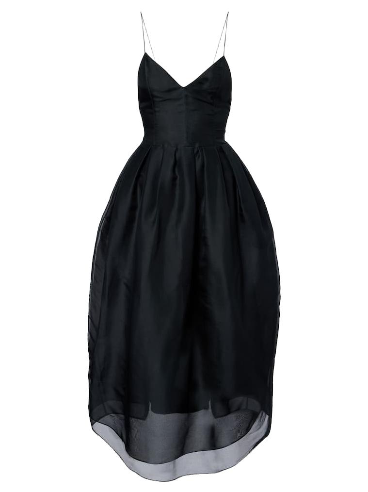 KHAITE Colette Silk Organza Midi Dress