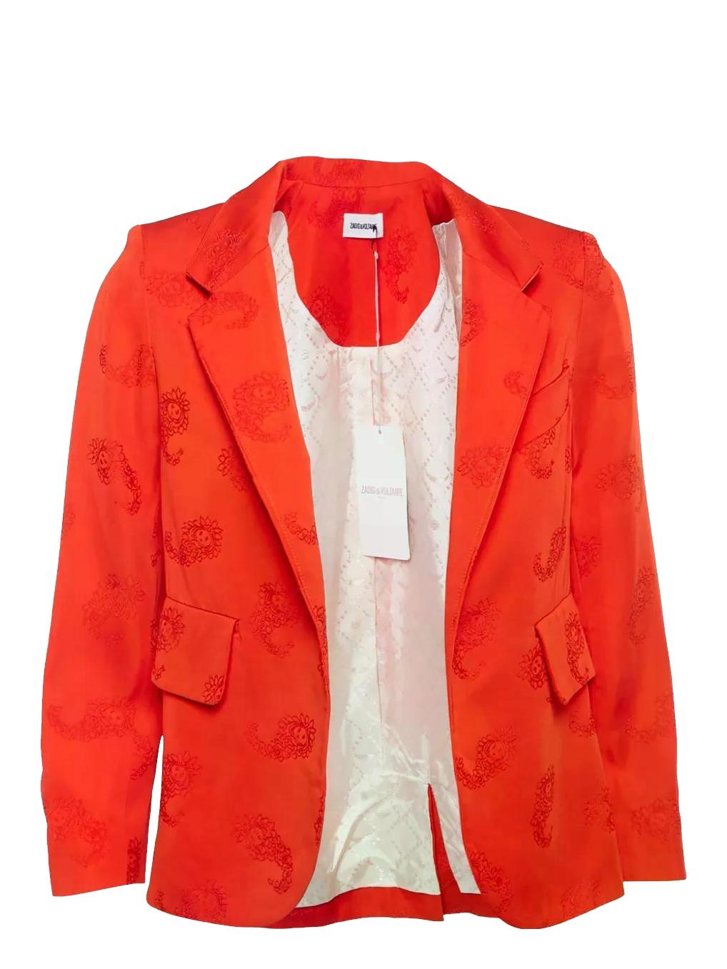 DOLCE & GABBANA Dolce & Gabbana Carnation-Printed Jersey Turlington Blazer