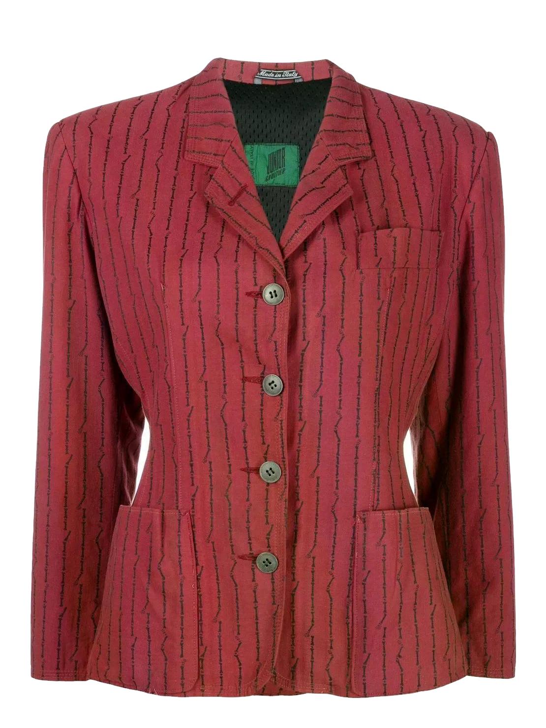 JEAN PAUL GAULTIER 1980s Graphic-Stripe Blazer