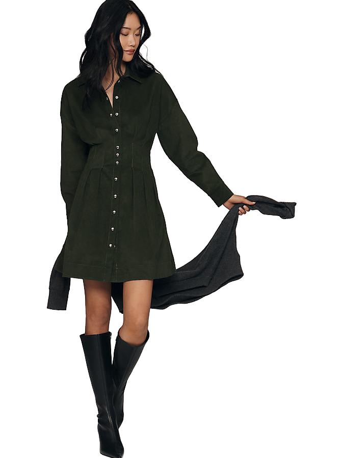 knee length dresses for ladies Casey Corduroy Mini Dress – Copper Threads main image 0