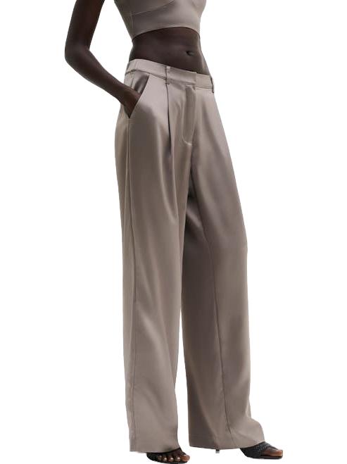 MALINA Wide-Leg Satin Pants