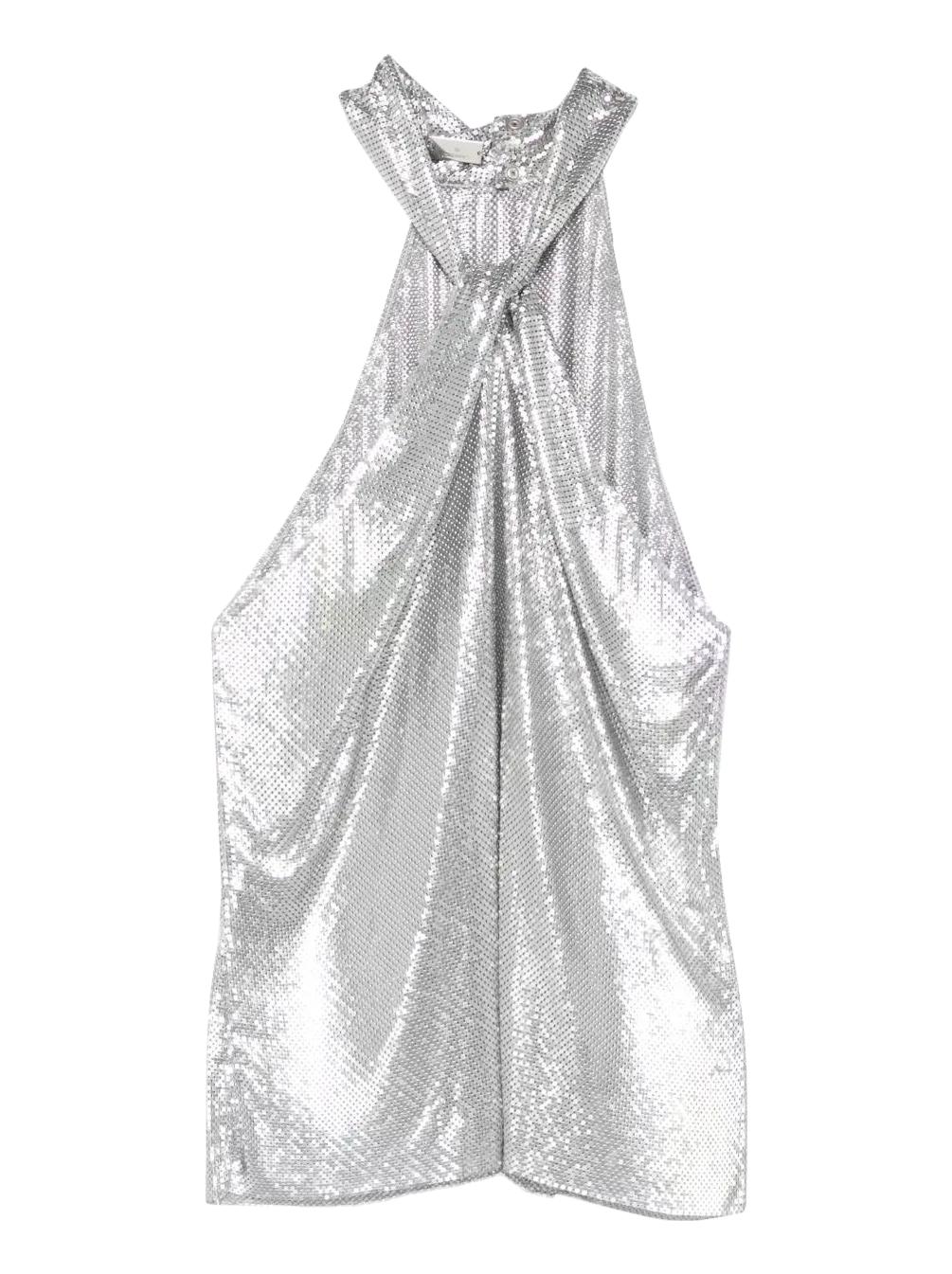 PACO RABANNE Halterneck Chainmail Blouse