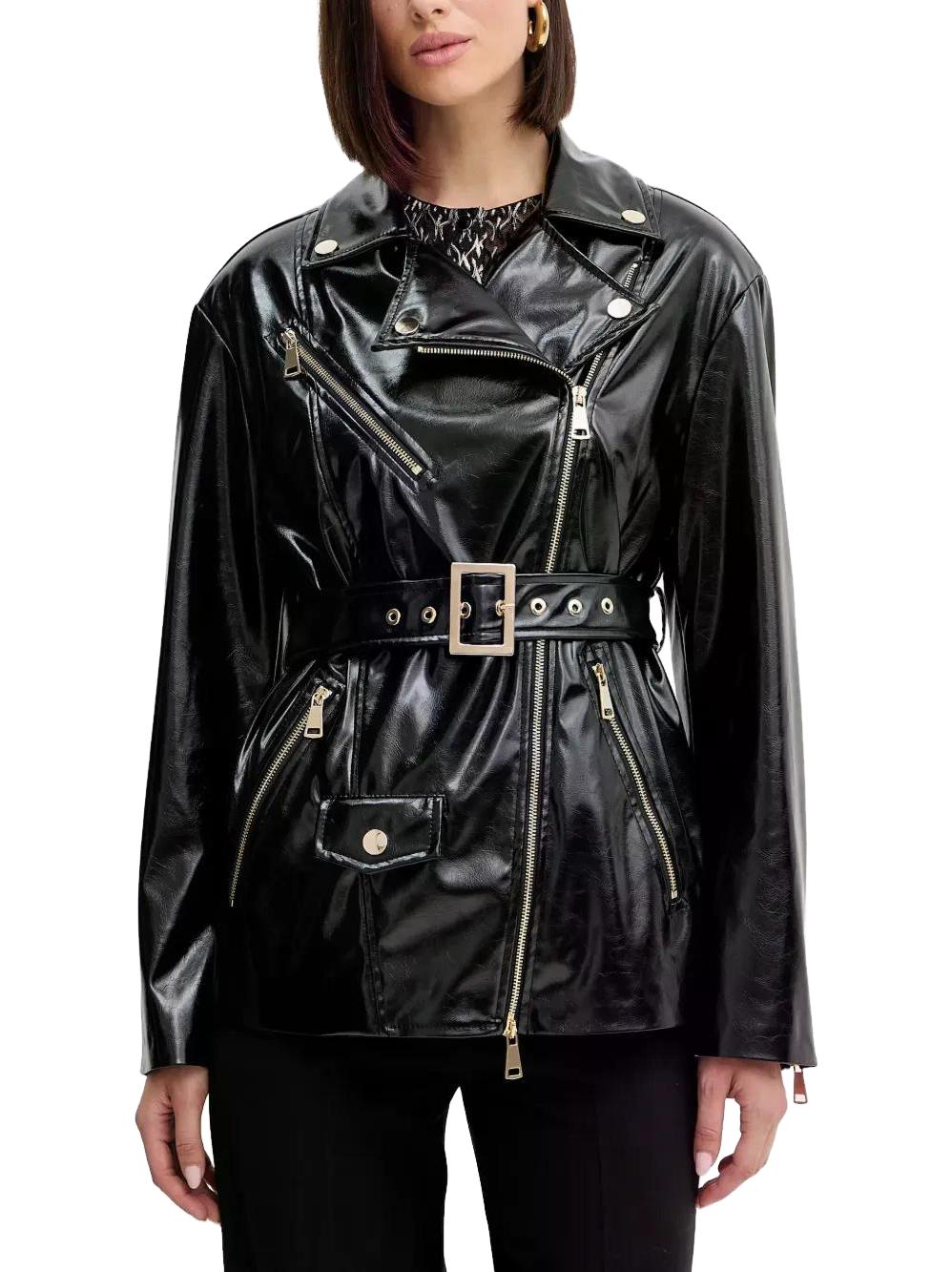 SIMONA CORSELLINI Belted Zip-Up Jacket