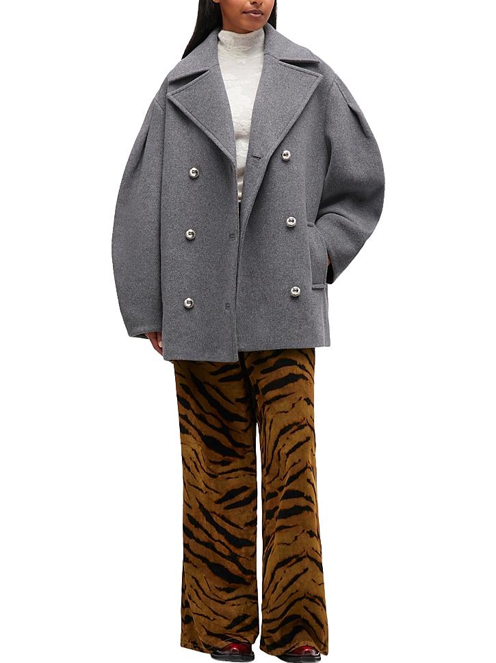 GANNI Oversized Pea Coat