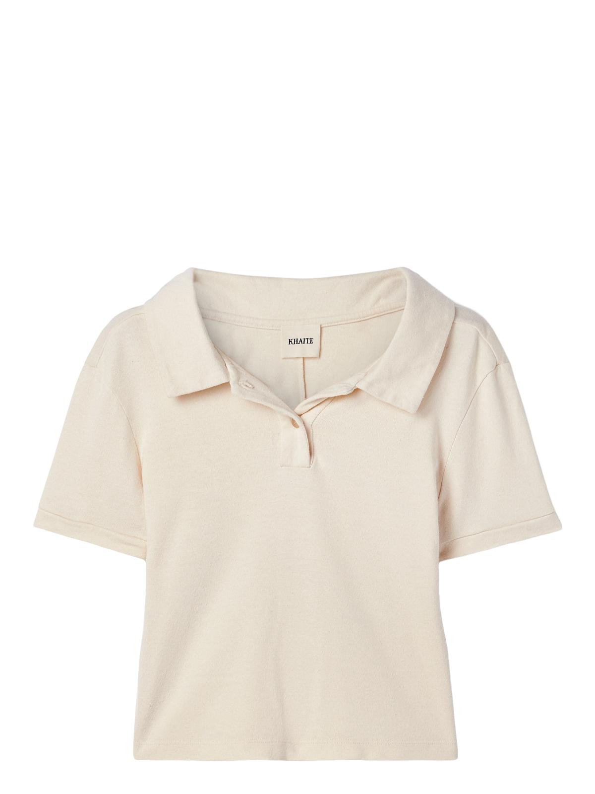 KHAITE Jasna Jersey Polo Shirt