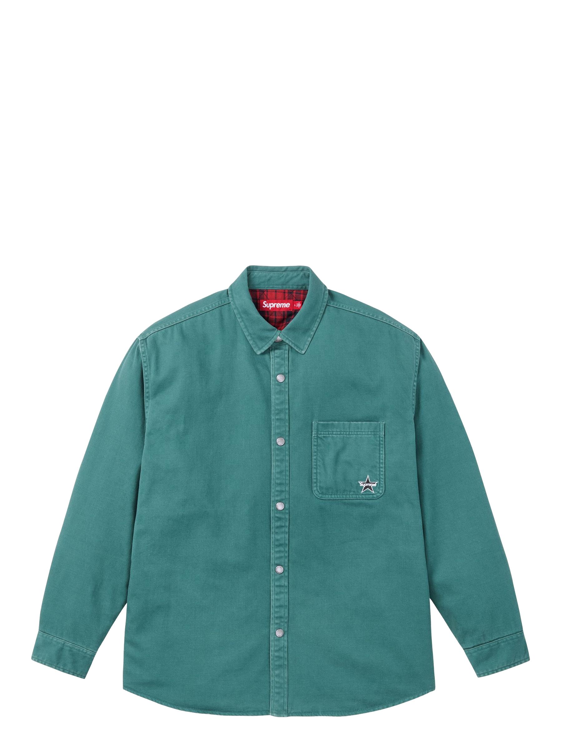 Supreme Shearling Lined Denim Work Shirt - Blue | Editorialist