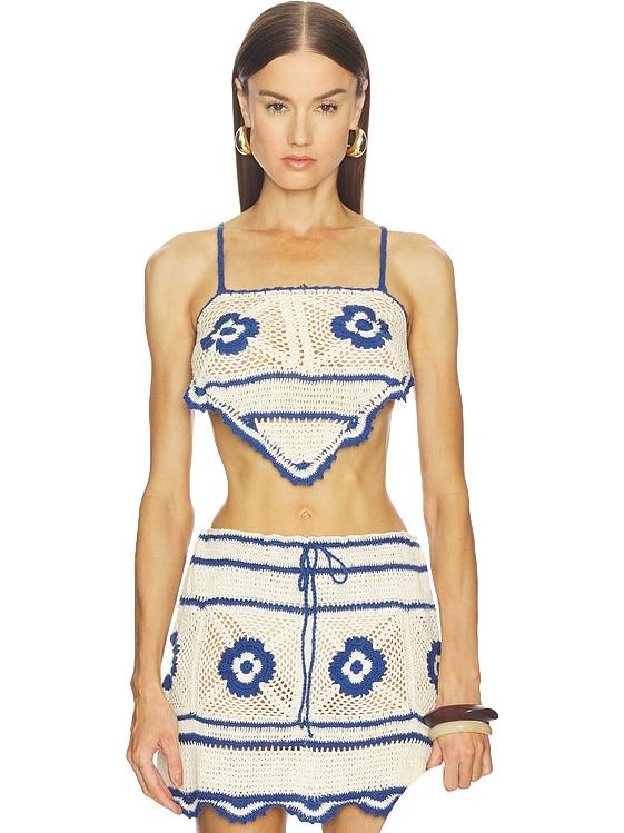 AGUA BENDITA Melissa Knit Crop Top