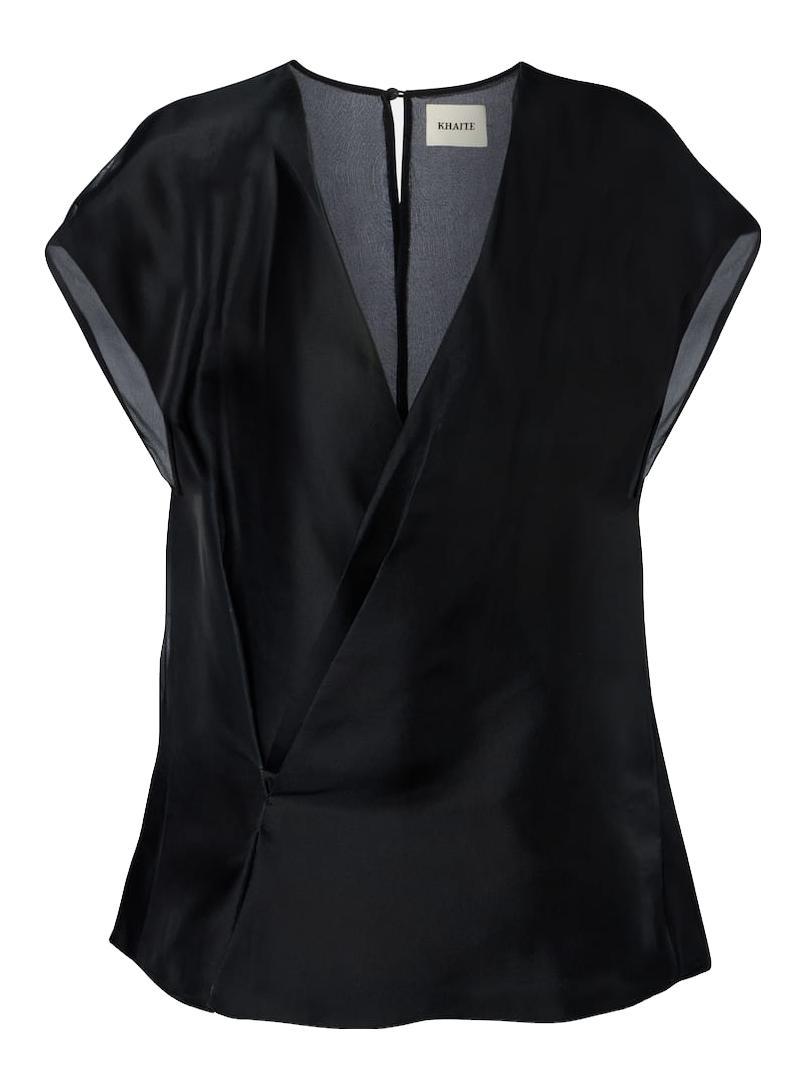 KHAITE Colette Silk Organza Midi Dress