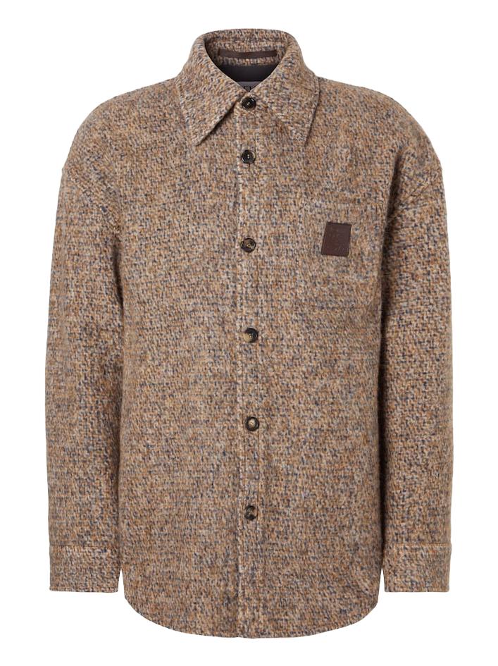 LOEWE anagram wool-blend overshirt