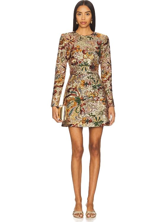 Nadine Merabi Camille Embellished Mini Dress - Multi | Editorialist