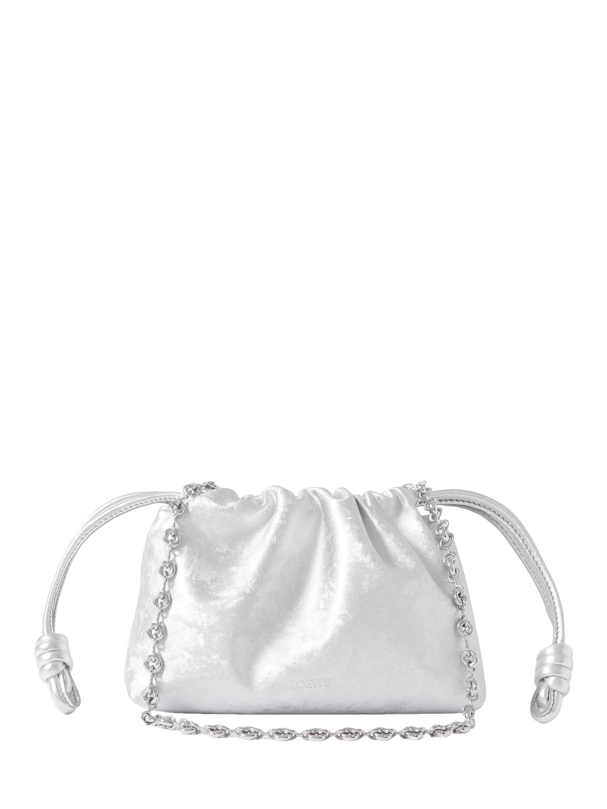 LOEWE Flamenco Knotted Leather-Trimmed Twill Mini Dress