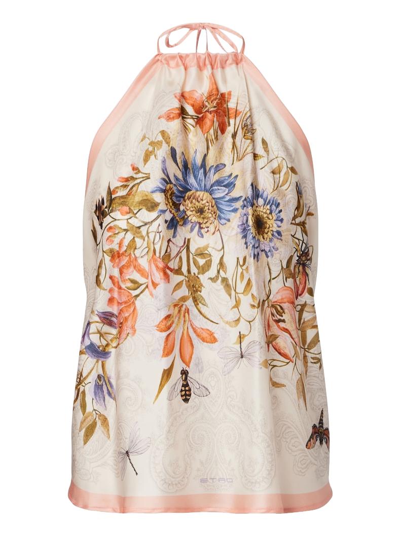 ETRO Floral Halterneck Silk Top