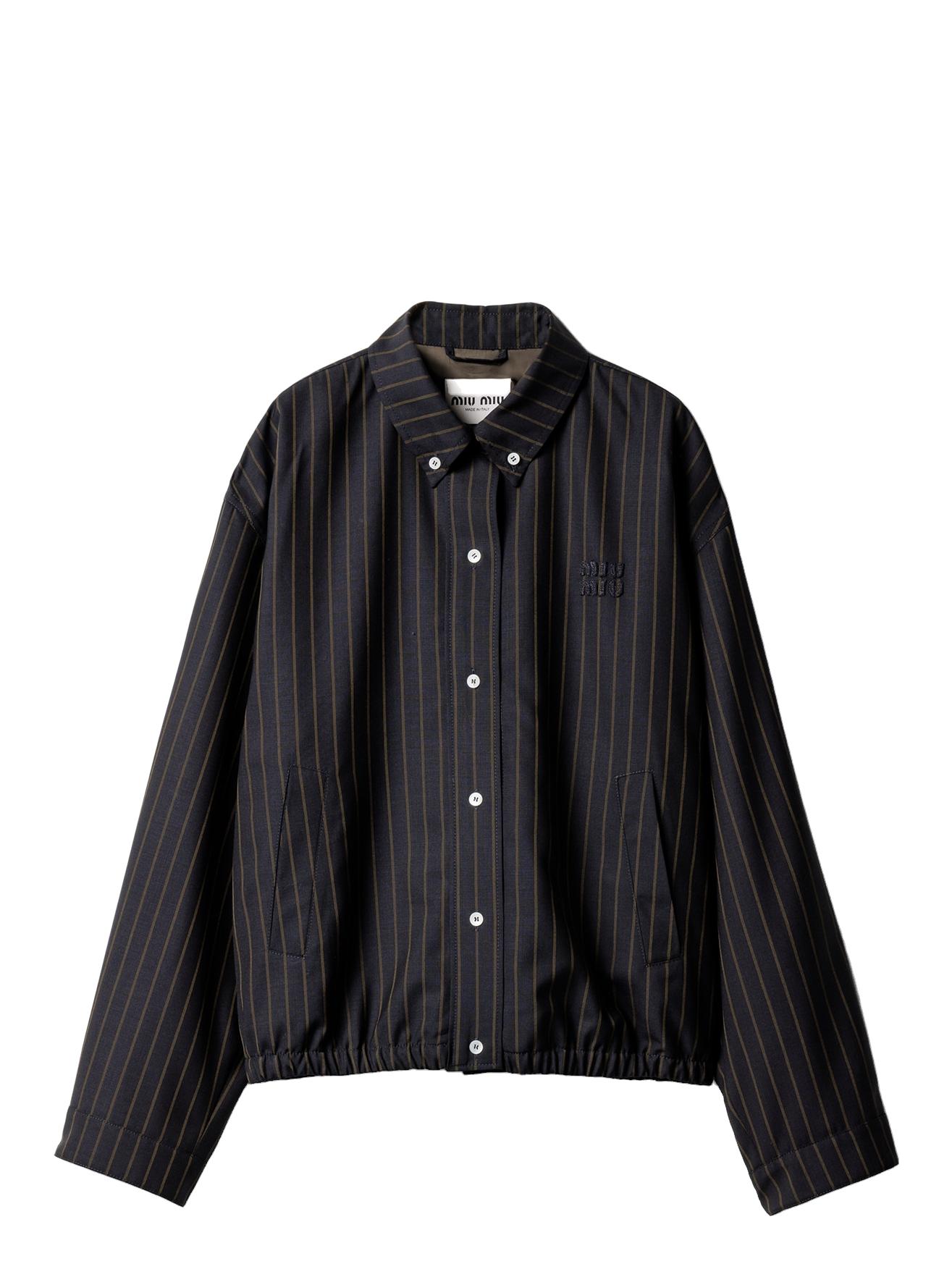 MIU MIU Pinstriped Blouson Jacket