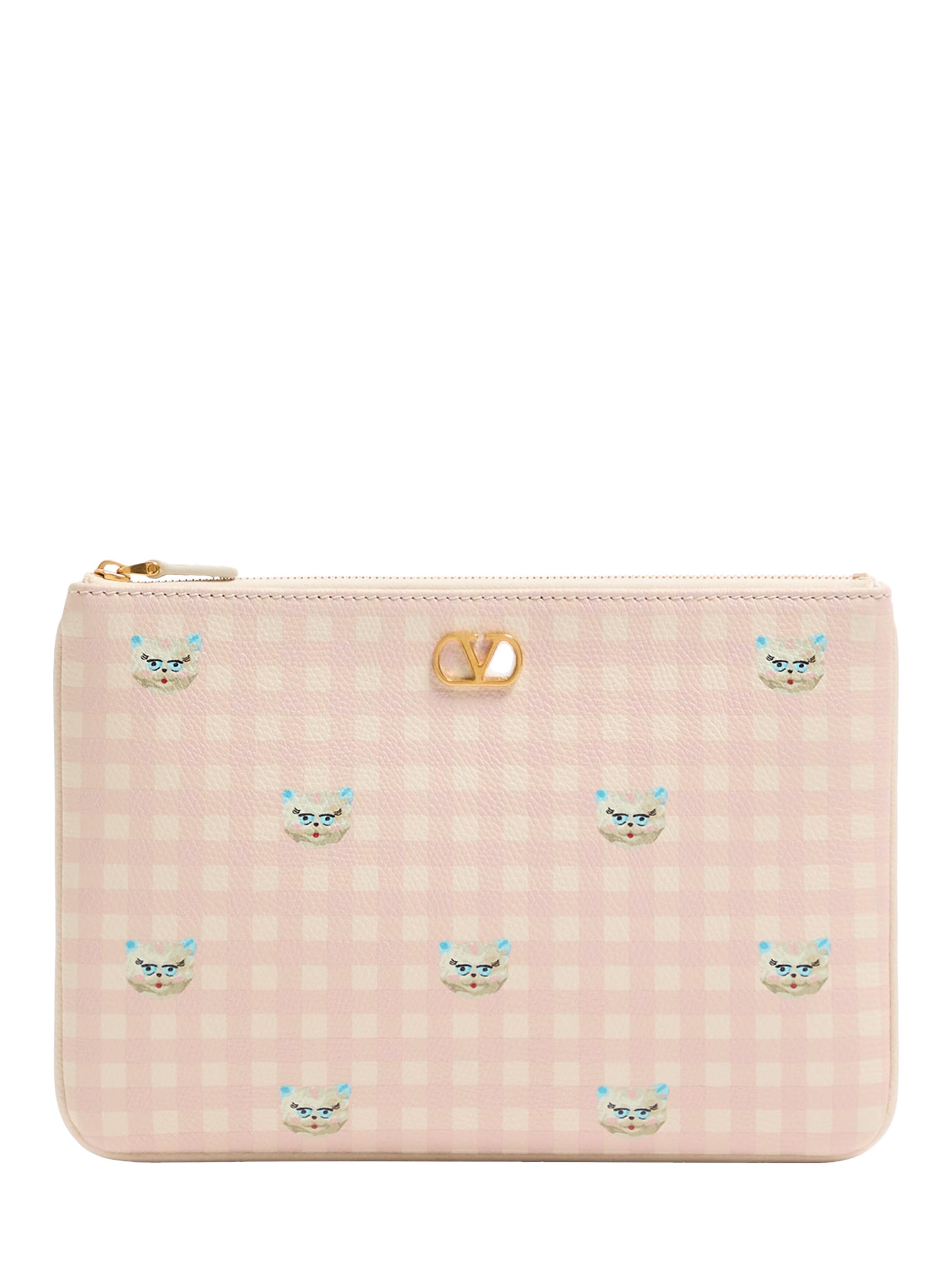 VALENTINO Medium Leather VLogo Signature Pouch