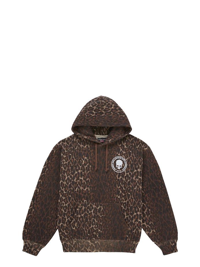 Supreme Bleached Leopard Hooded Sweatshirt - Black | Editorialist Supreme Bleached Leopard Hooded Sweatshirt - Black | Editorialist