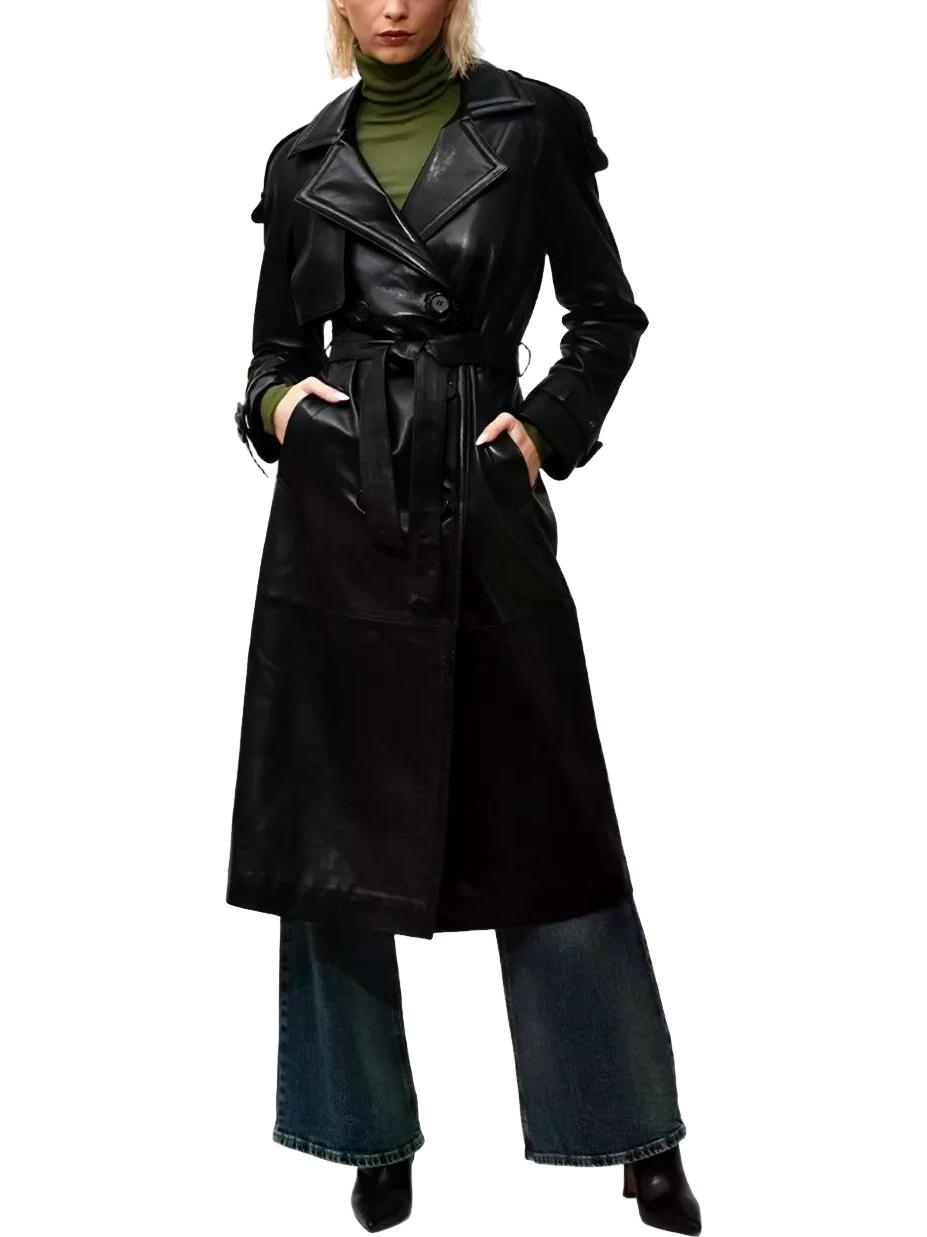 POCHE PARIS Double-Breasted Belted Coat