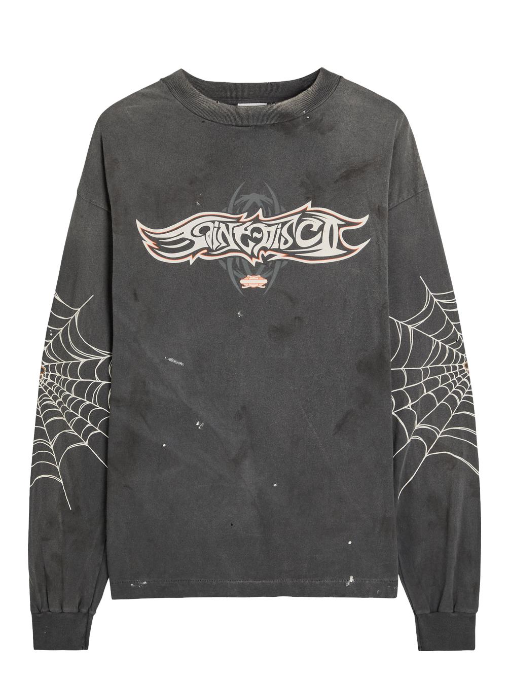 SAINT Mxxxxxx × TEFLON DISCO L/S TEE Saint Mxxxxxx X Teflon Saint Disco Tee In Black | Editorialist