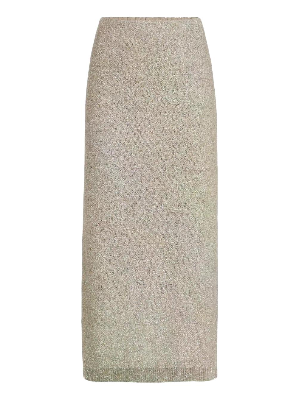BRUNELLO CUCINELLI Elastic-waistband Midi Skirt