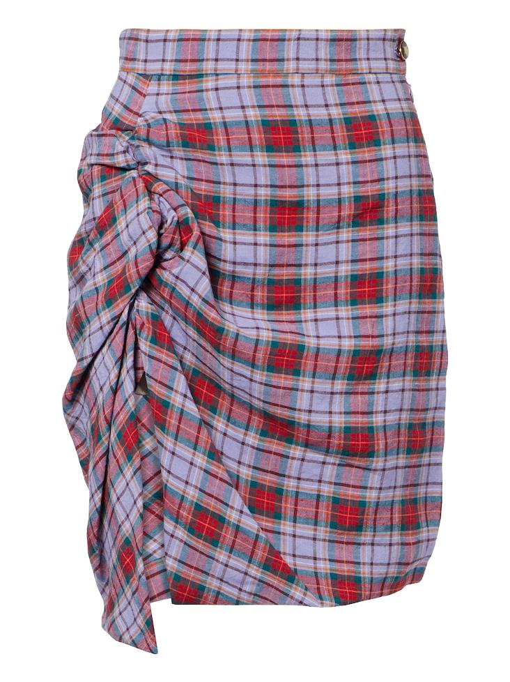 VIVIENNE WESTWOOD Vivienne Westwood Panther Gathered Linen Miniskirt