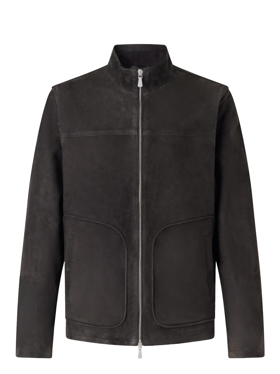 ELEVENTY Suede Zip-Up Jacket