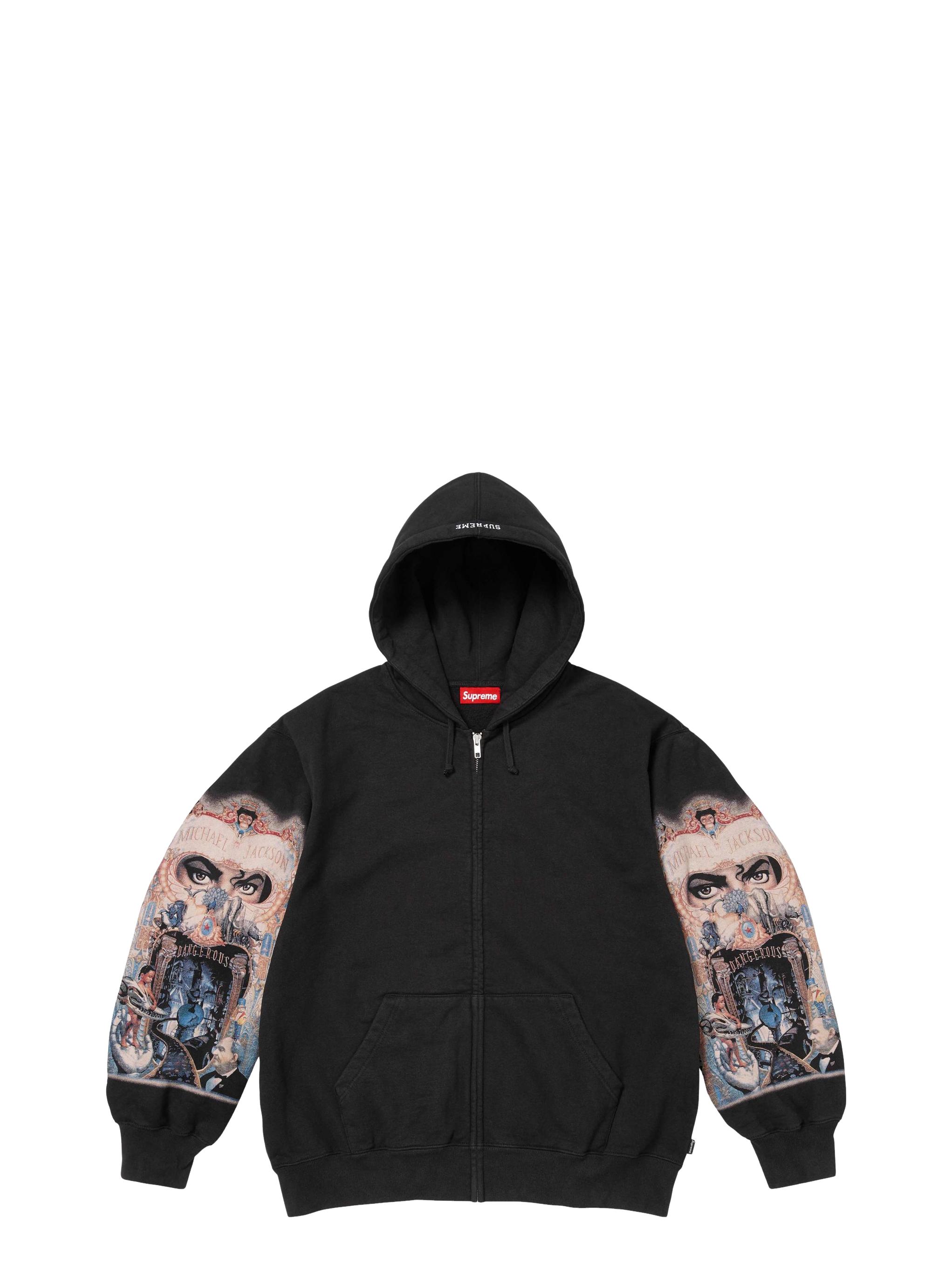 トップス Supreme Michael Jackson Zip up Hooded Supreme Michael Jackson Dangerous Zip Up Hooded Sweatshirt