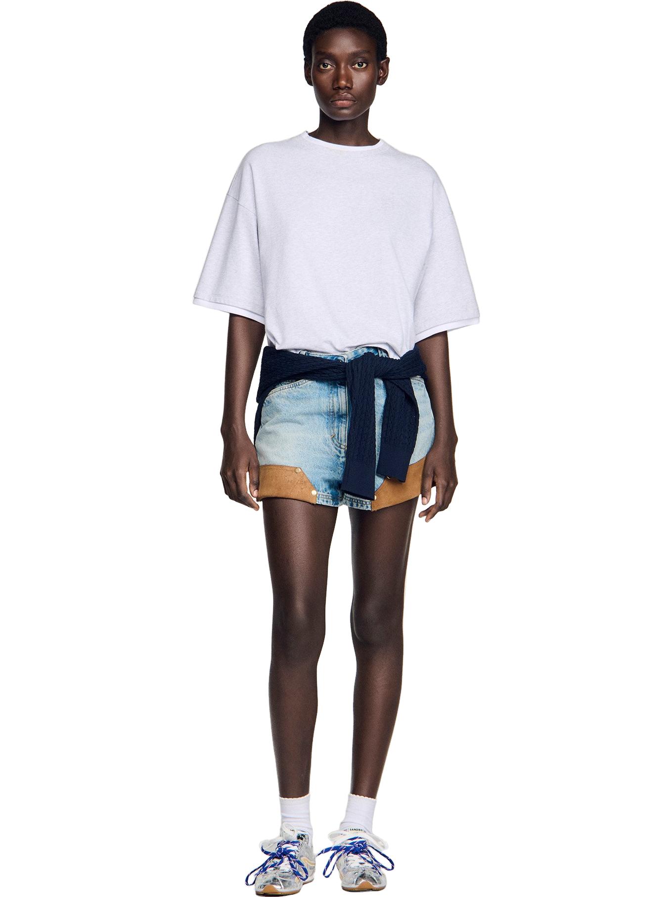 SANDRO Embroidered Logo T-Shirt