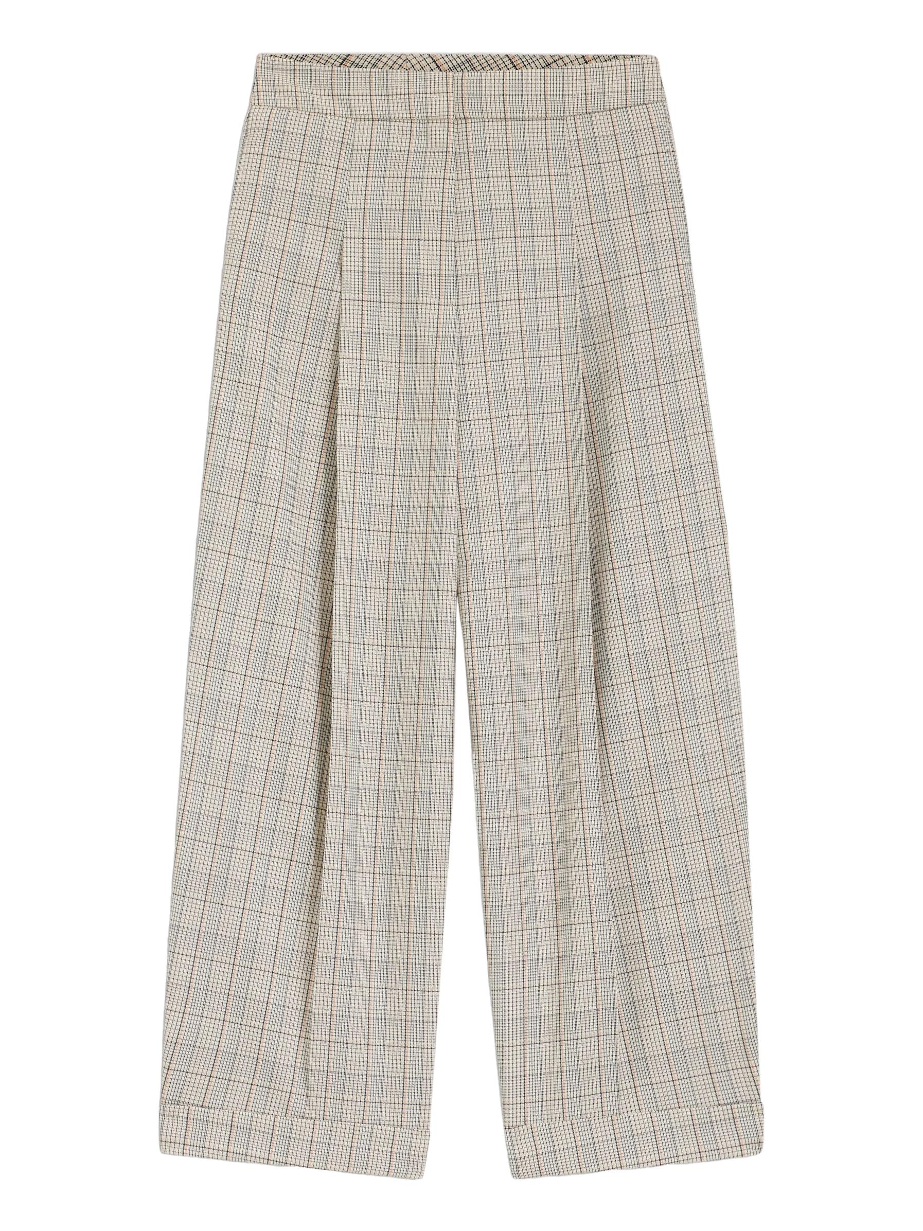 BOSS Checked Oversized-Fit Trousers