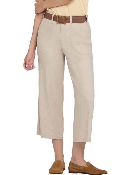 NYDJ NYDJ Wide Leg Crop Linen Blend Pants