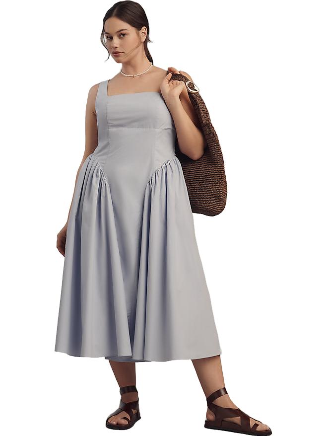 sparkle midi dress North Star | Silver Sequin Long-Sleeve Midi Dress With Feather Cuffs