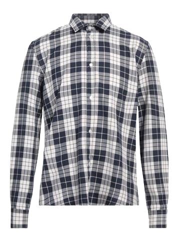DONDUP man shirt midnight blue size m polyester, viscose
