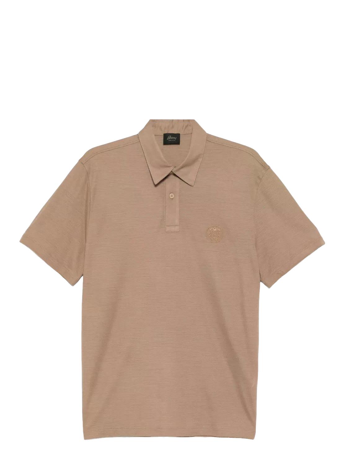BRIONI logo-embroidered polo shirt