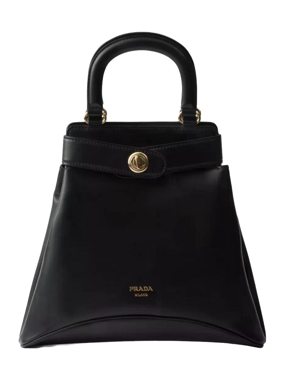 Prada Perforated Leather Tote - Black | Editorialist