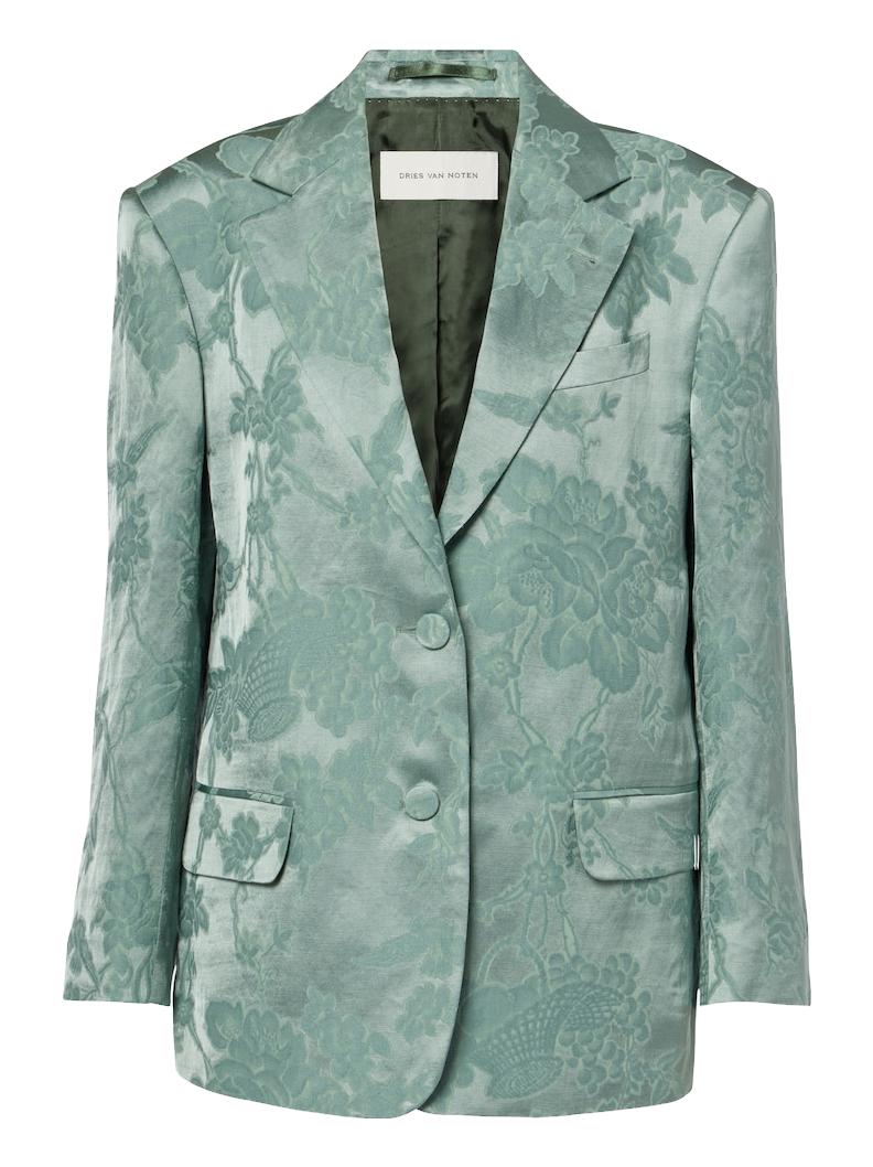 DRIES VAN NOTEN Dries Van Noten Linen-Blend Jacquard Blazer