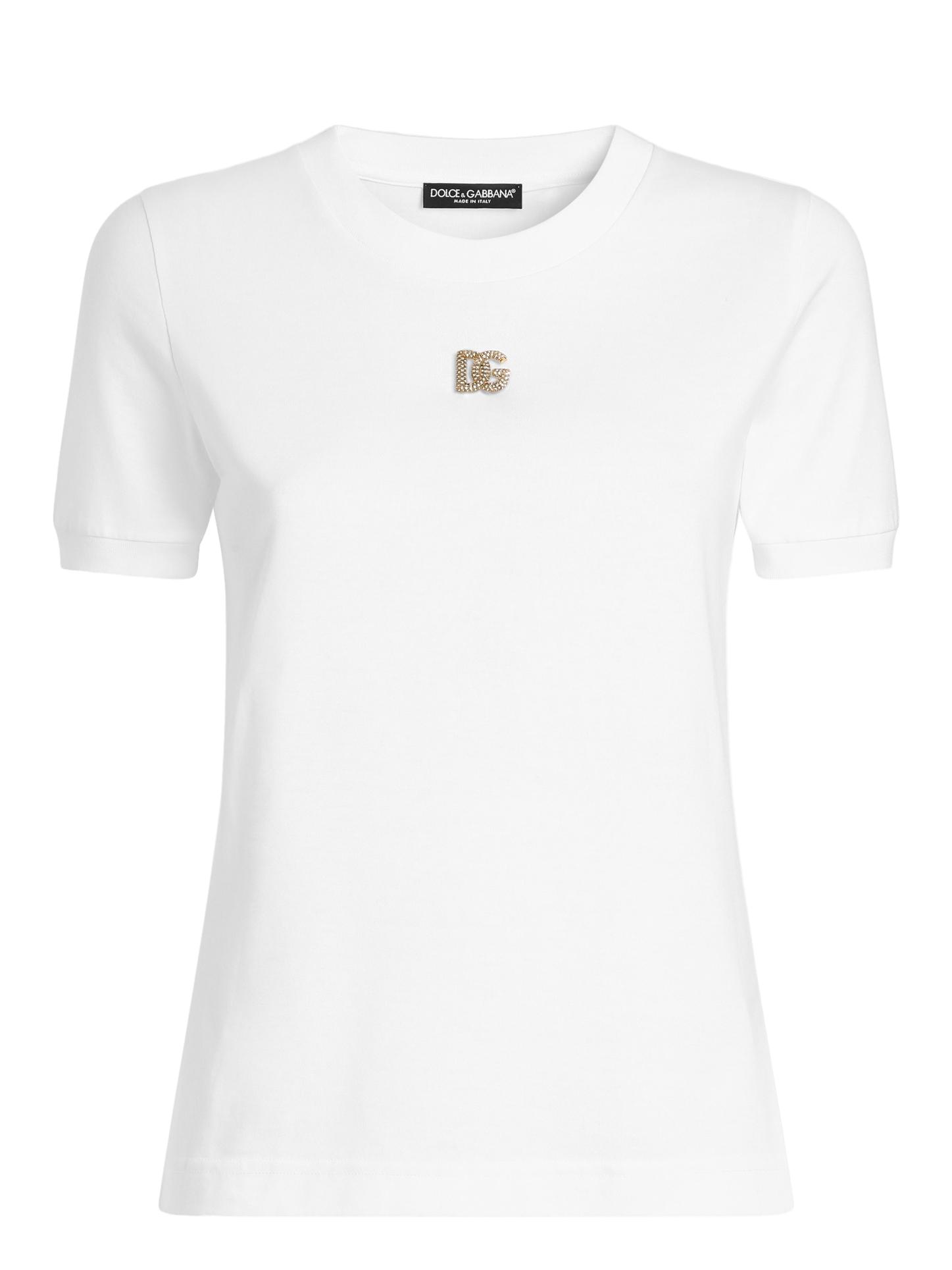 DOLCE & GABBANA Dolce & Gabbana jersey t-shirt with metal DG pin logo