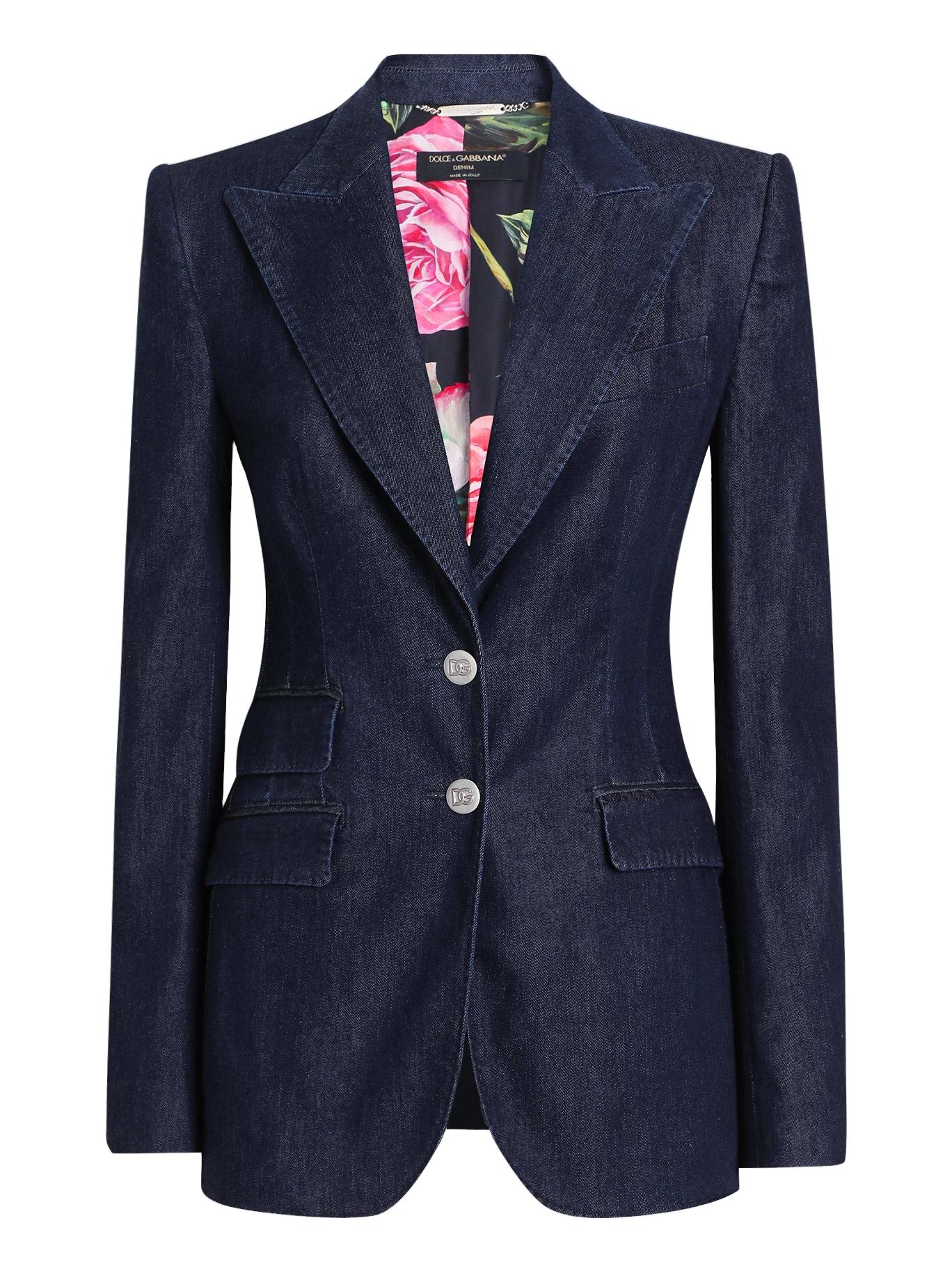 DOLCE & GABBANA Dolce & Gabbana Denim and Silk Turlington Jacket