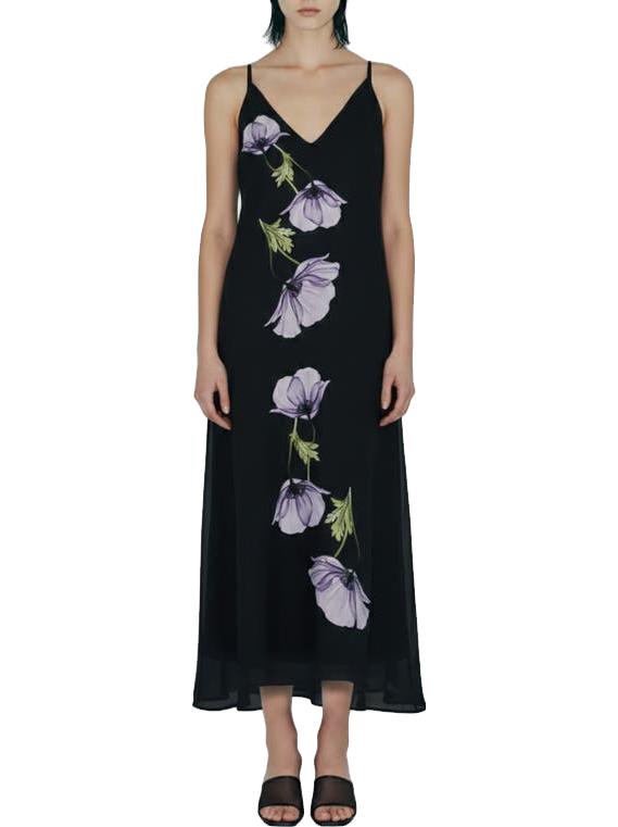STELLA MCCARTNEY Stella McCartney Twisted Floral Mesh Maxi Dress